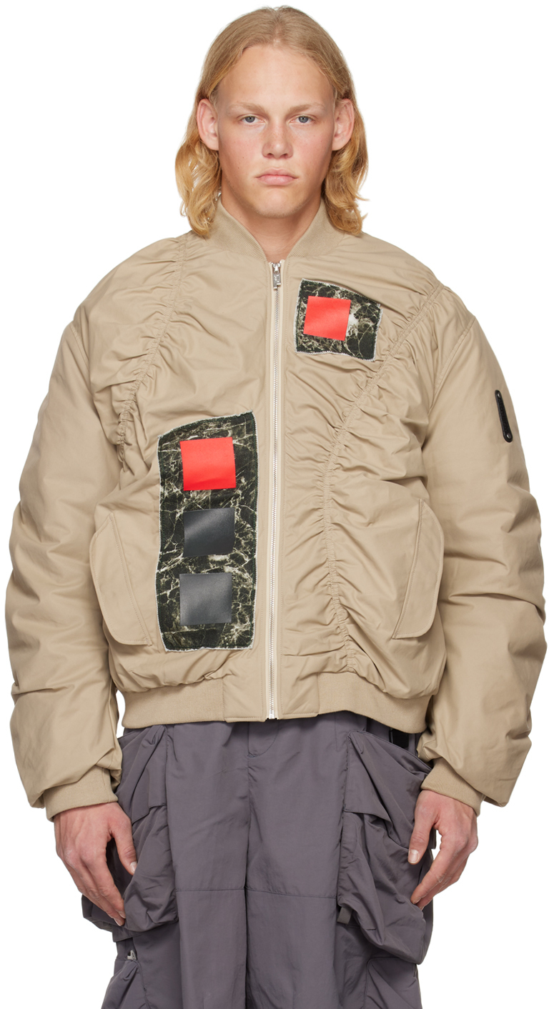 A-COLD-WALL* Taupe Cubist Bomber Jacket A-Cold-Wall*