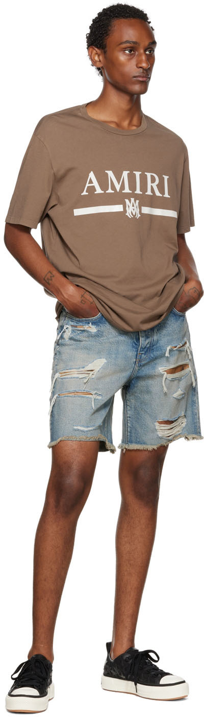 AMIRI Blue Camo Patch Shorts Amiri