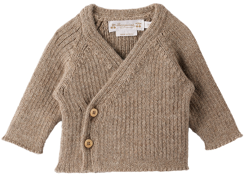 Bonpoint Baby Taupe Theva Sweater & Trousers Bonpoint