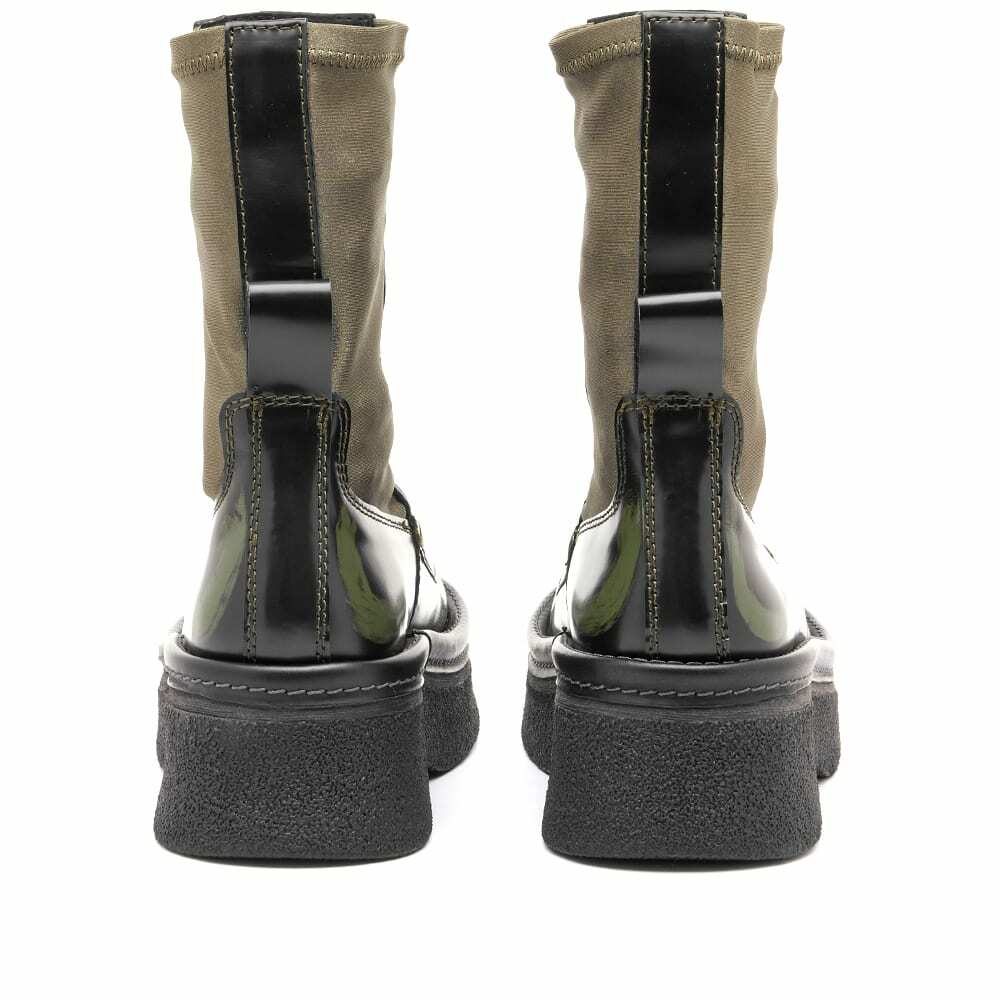 MIISTA Women's Chunkt Chelsea Calf Boot in Black/Khaki MIISTA