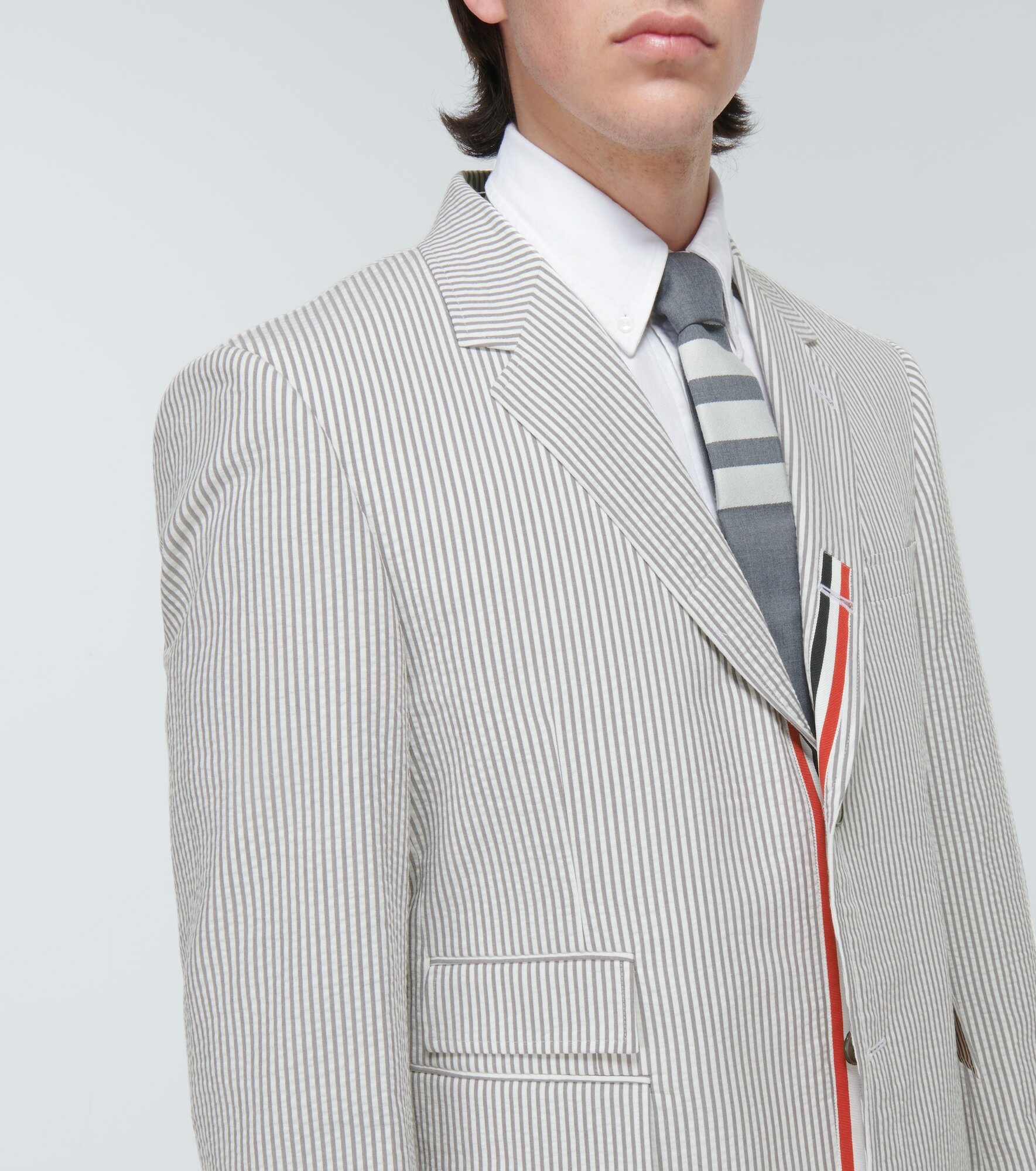 Thom Browne - Tricolor pinstriped cotton blazer Thom Browne