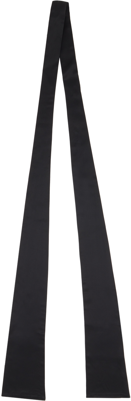 MM6 Maison Margiela Black Logo Scarf MM6 Maison Margiela