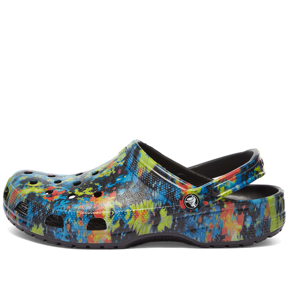 Crocs Classic Tie Dye Graphic Clog in Turq Tonic/Multi Crocs