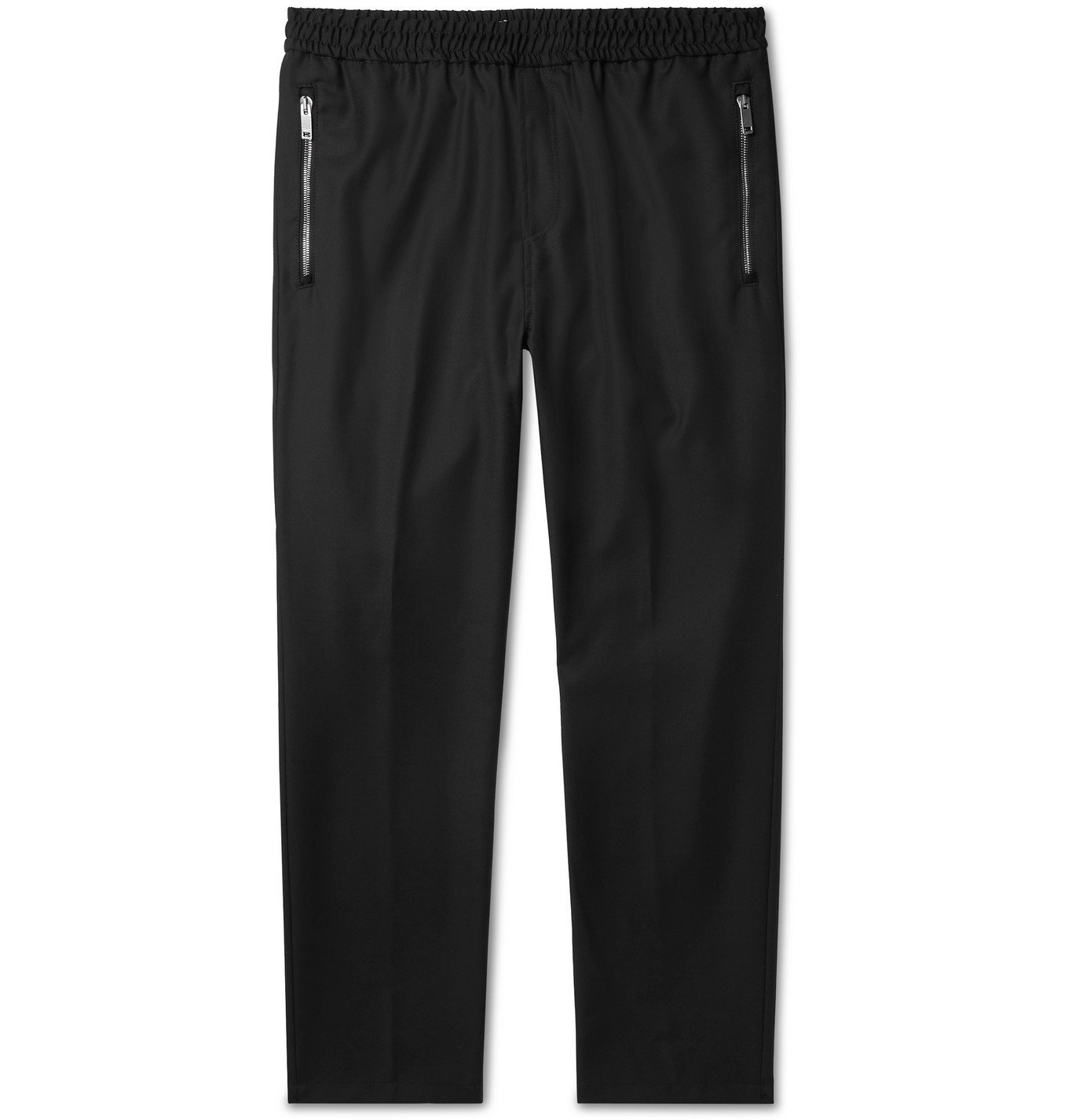 GIVENCHY - Tapered Logo-Appliquéd Wool-Twill Track Pants - Black Givenchy