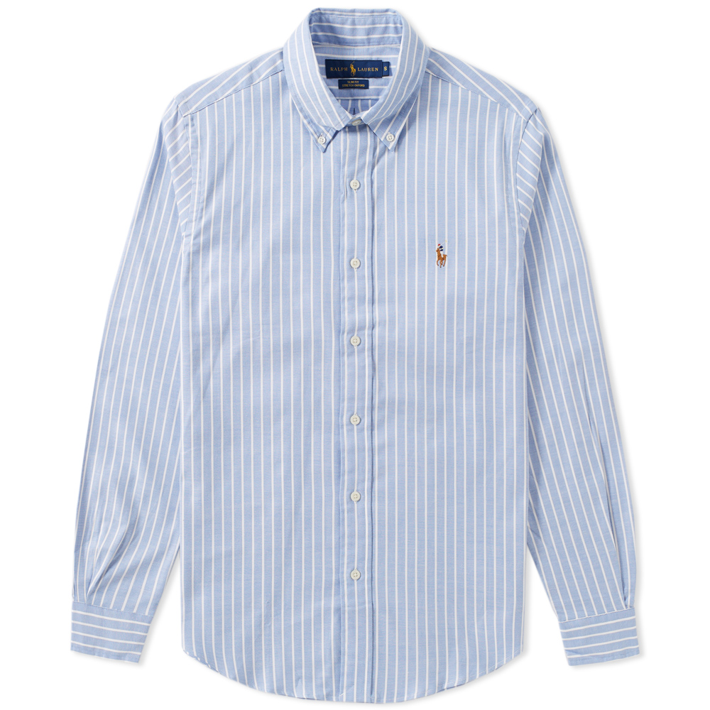 Polo Ralph Lauren Slim Fit Button Down Stripe Oxford Shirt Polo Ralph