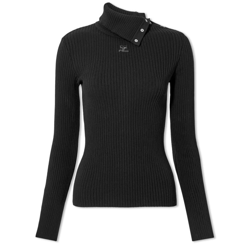 Courrèges Snaps Rib Knit Sweater Courreges