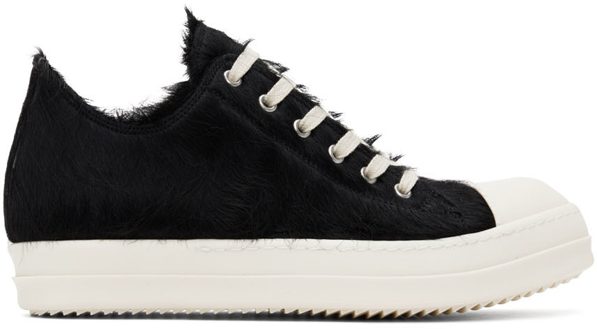 Rick Owens Black Fur Sneakers Rick Owens
