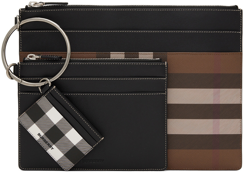 Burberry Brown Check Pouches Burberry