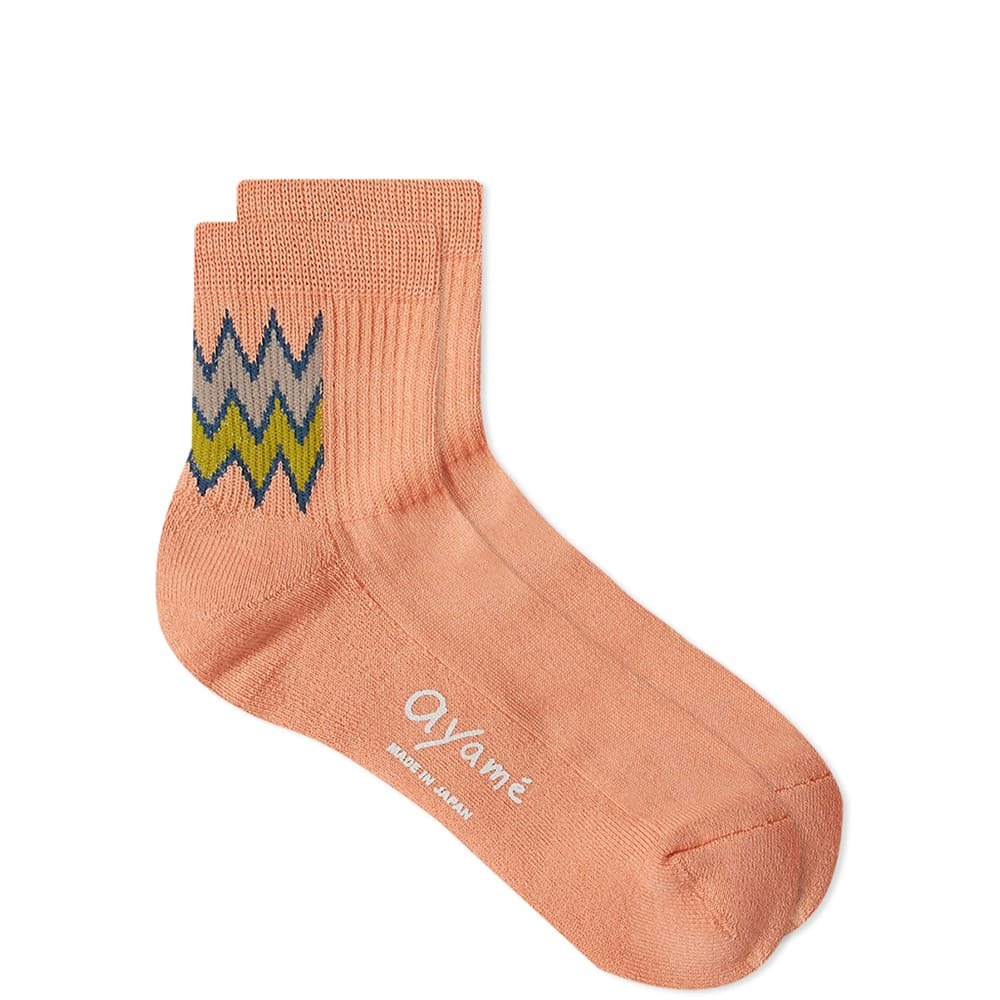 Ayame Socks Men's Chunky Pile Spikes Sock in Salmon Ayame Socks