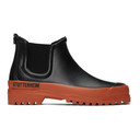 Stutterheim Black and Orange Rainwalker Chelsea Boots Stutterheim