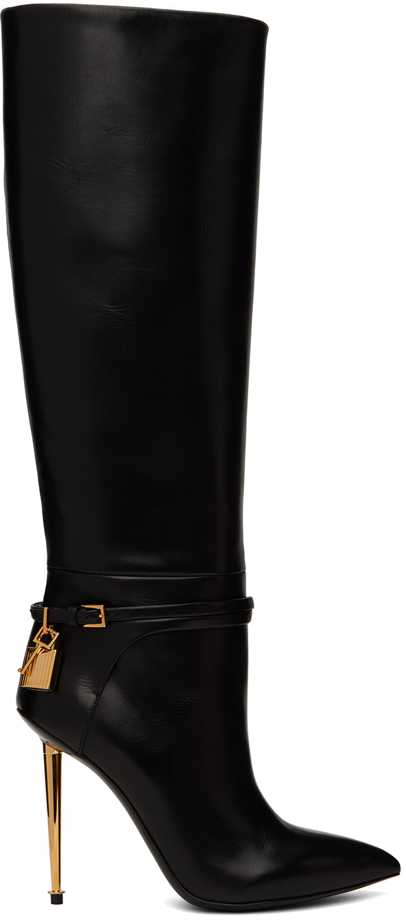 TOM FORD Black Padlock Boots TOM FORD