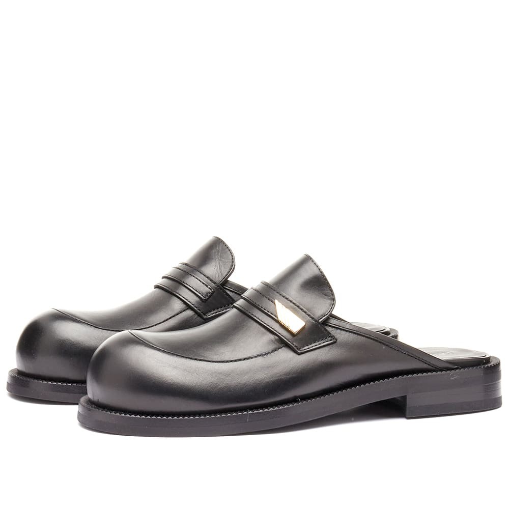 Martine Rose Women's Bulb Toe Mule Shoe in Black Martine Rose