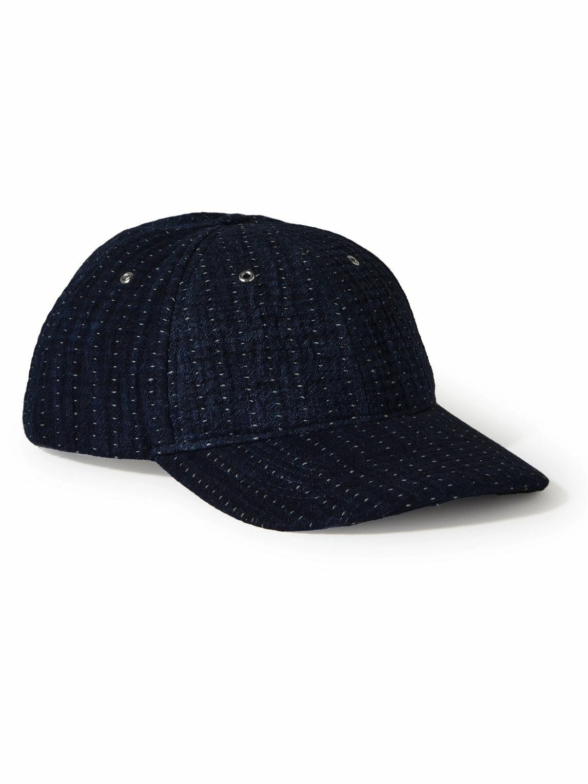 YMC - Sashiko Indigo-Dyed Cotton Baseball Cap YMC