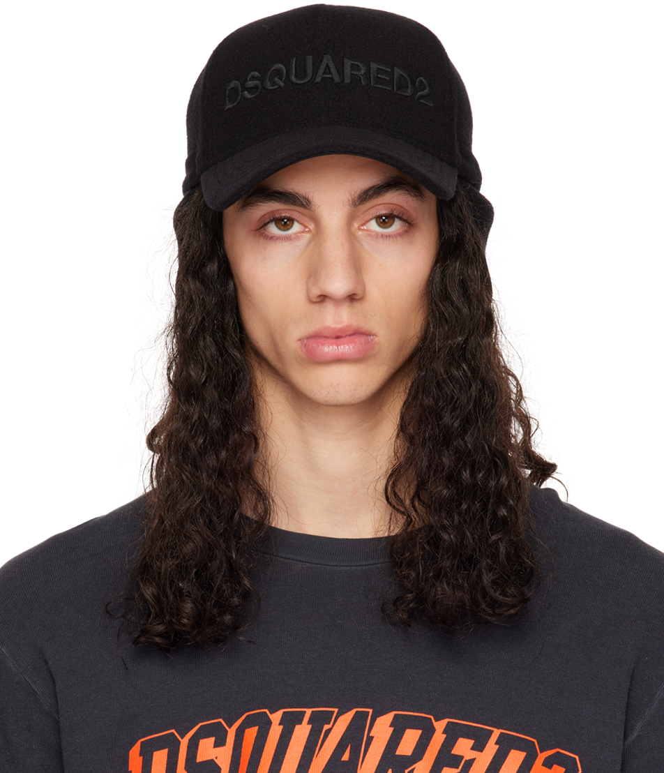 Dsquared2 Black Patch Baseball Cap Dsquared2