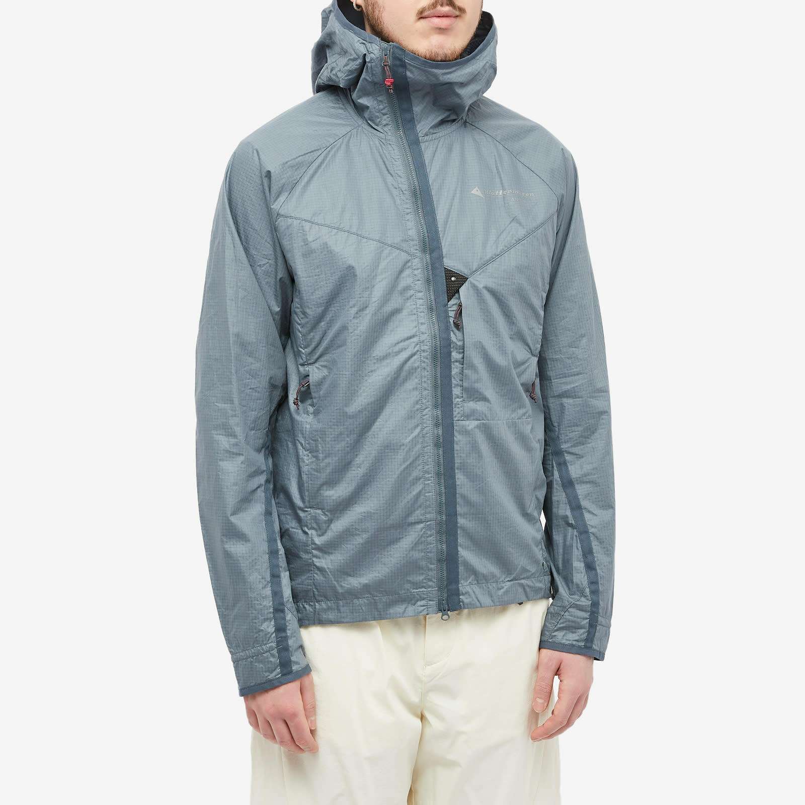 Klättermusen Men's Ansur Hooded Wind Jacket in Raven Black Klättermusen