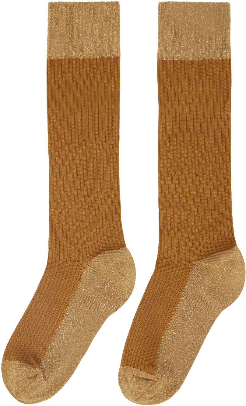 Marni Tan Shiny Socks Marni