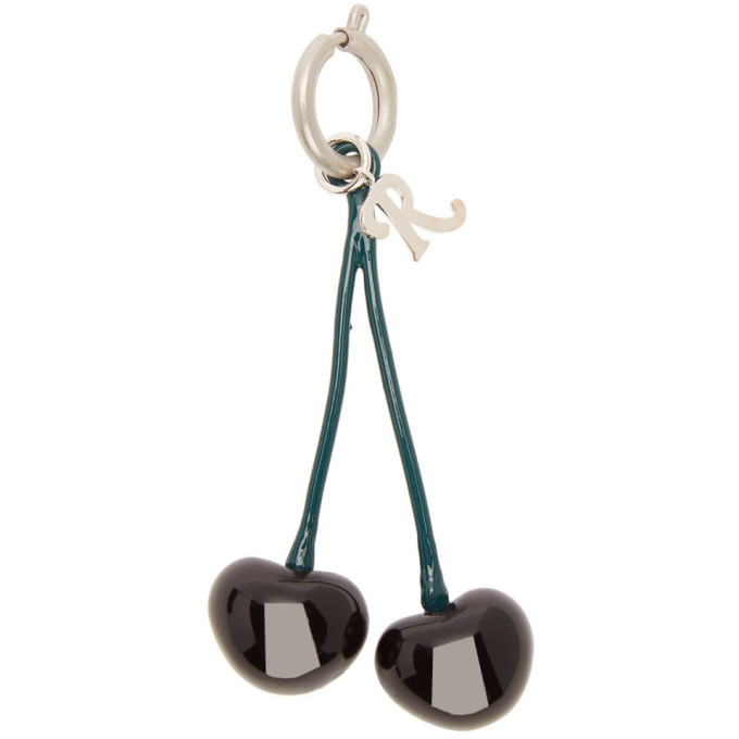 Raf Simons Black and Green Double Cherry Charm Keychain Raf Simons