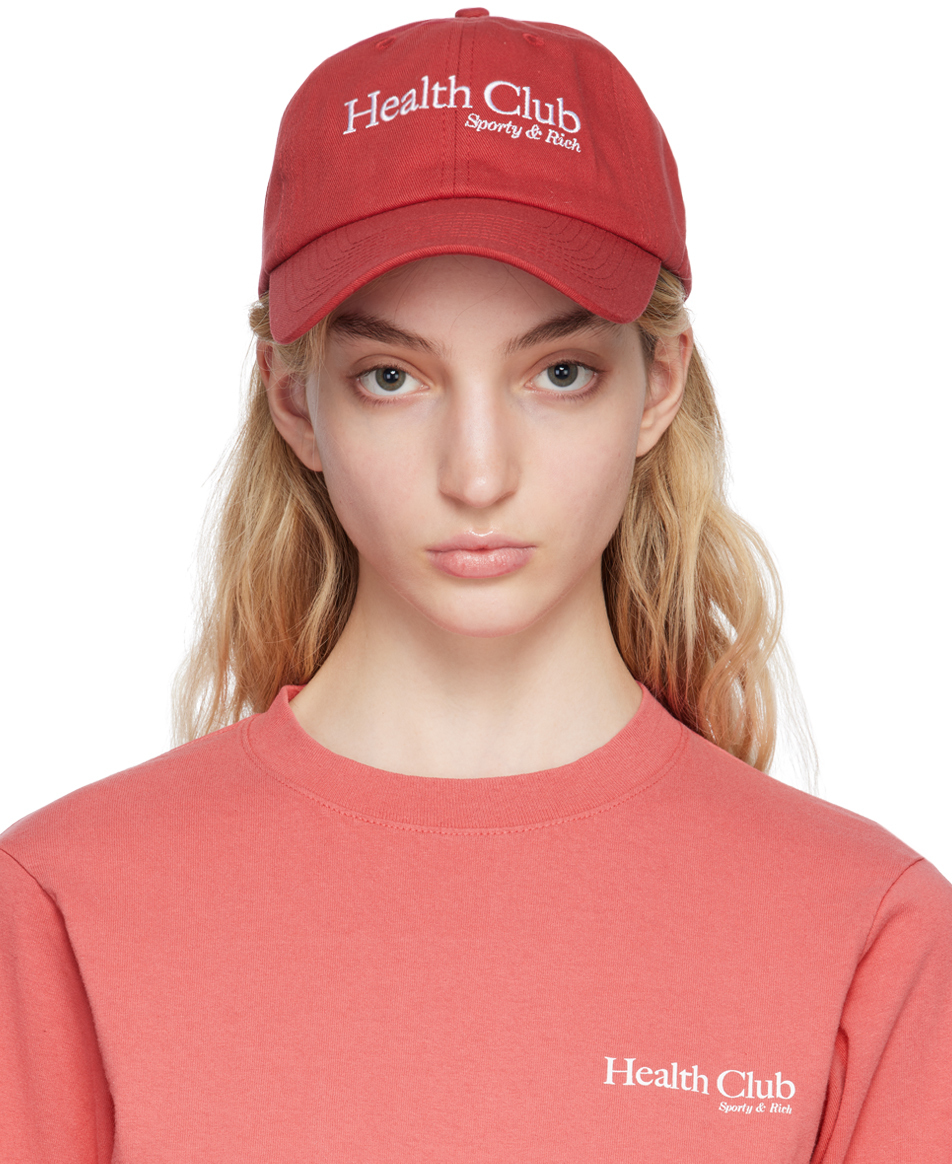 Sporty & Rich Red & White 'Health Club' Cap Sporty & Rich