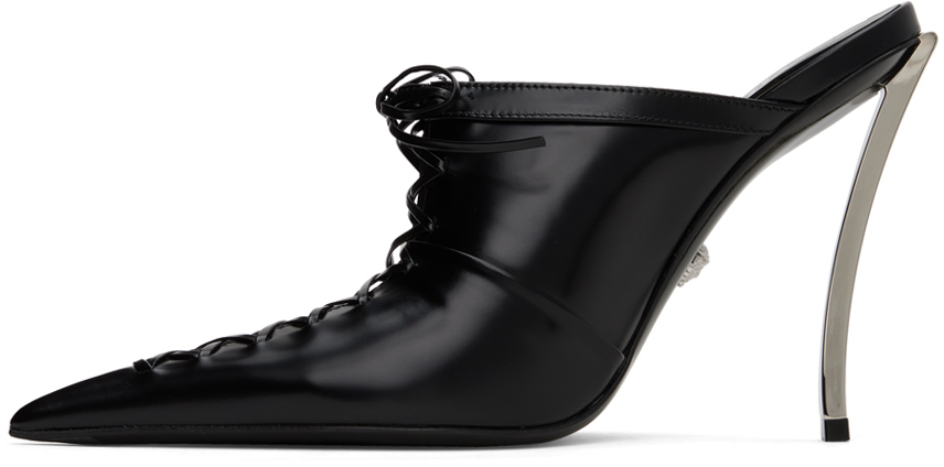 Versace Black Pin-Point Heels Versace