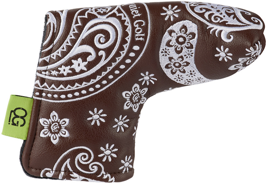 Quiet Golf Brown Paisley Blade Putter Cover