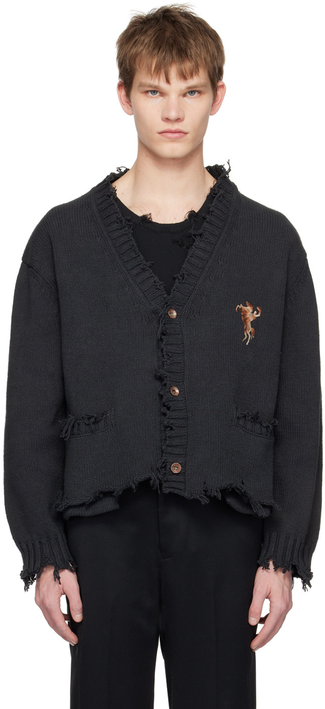 Doublet Black Cut Off Cardigan Doublet