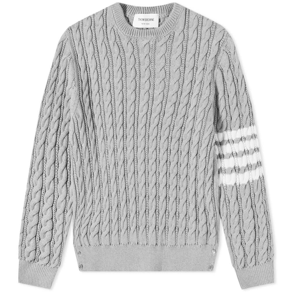 Thom Browne 4 Bar Cable Crew Knit Thom Browne