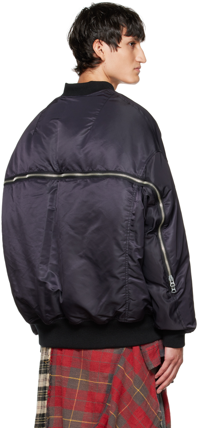 R13 Black Zip Out Bomber Jacket R13