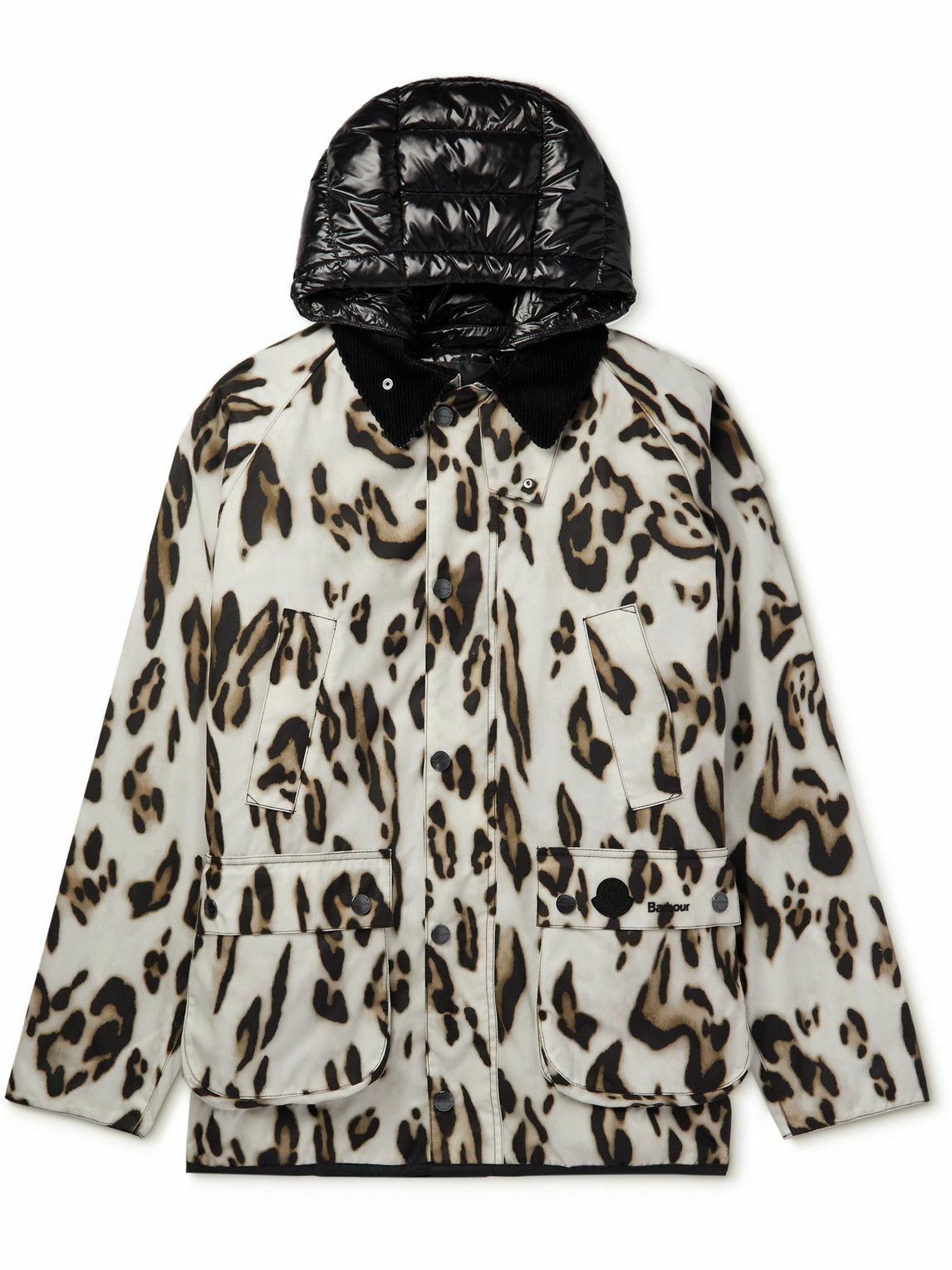 Moncler Genius - Barbour 1952 Leopard-Print Shell Hooded Down Jacket ...