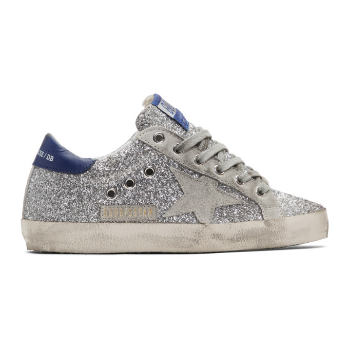 Golden Goose Silver and Grey Superstar Sneakers Golden Goose Deluxe Brand