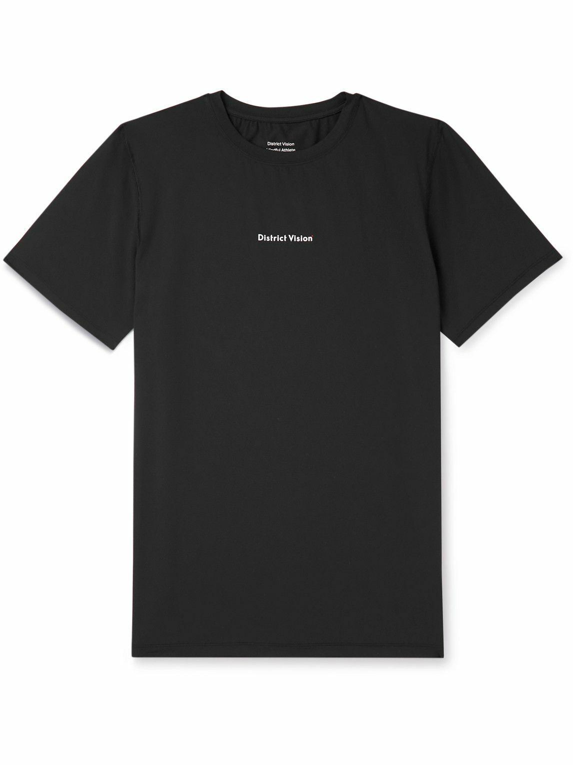 DISTRICT VISION - Aloe Logo-Print Perforated Stretch-Jersey T-Shirt ...