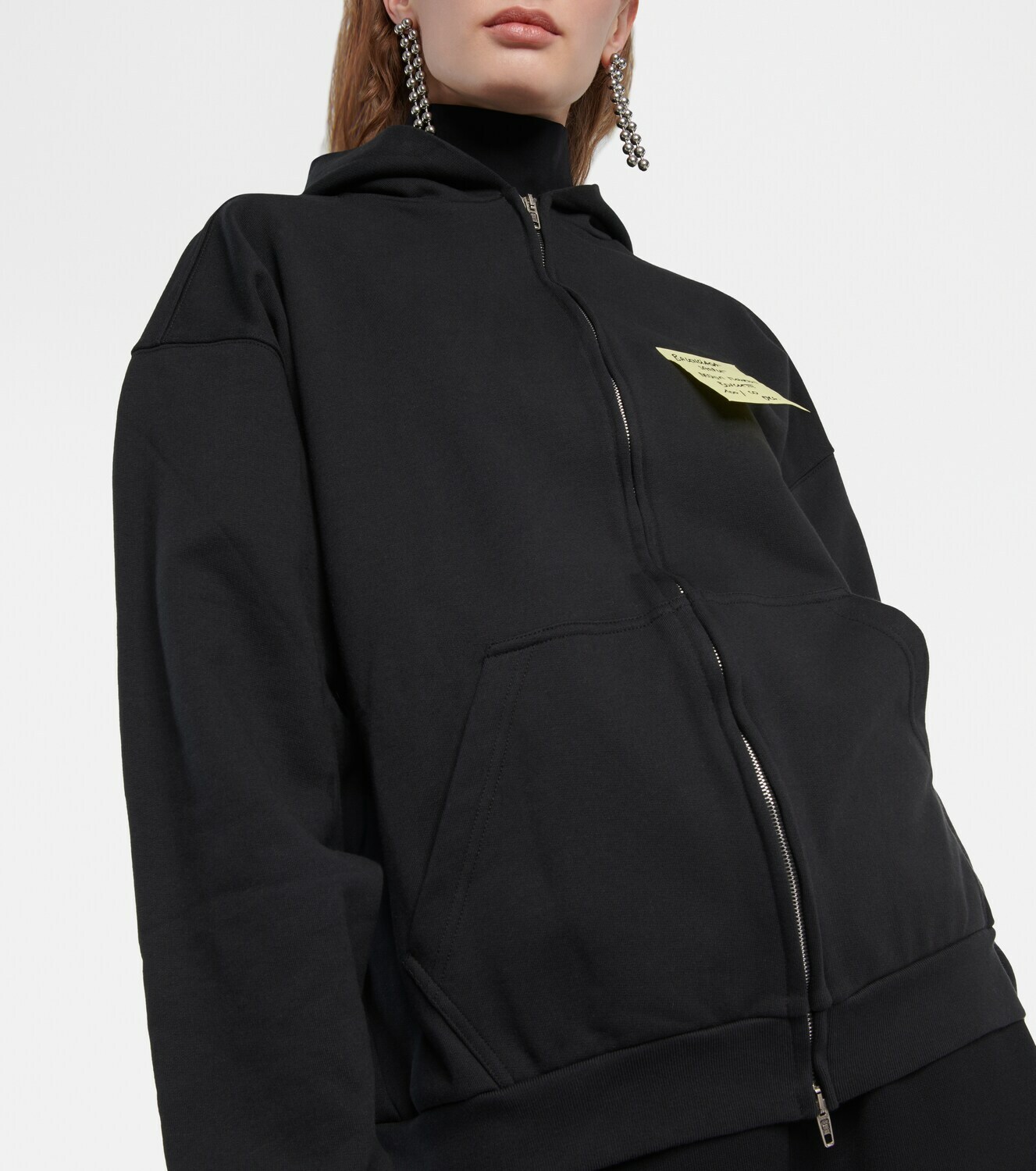 Balenciaga - Cotton jersey zip-up hoodie Balenciaga