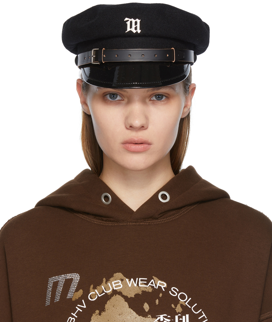 MISBHV Black Monogram Gavroche Cap MISBHV