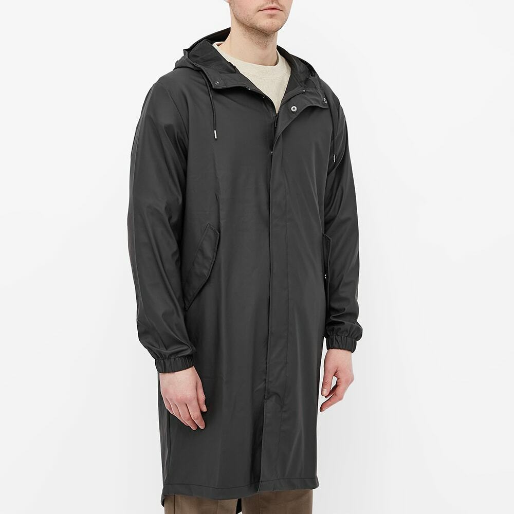 RAINS Men's Fishtail Parka Jacket in Black Rains