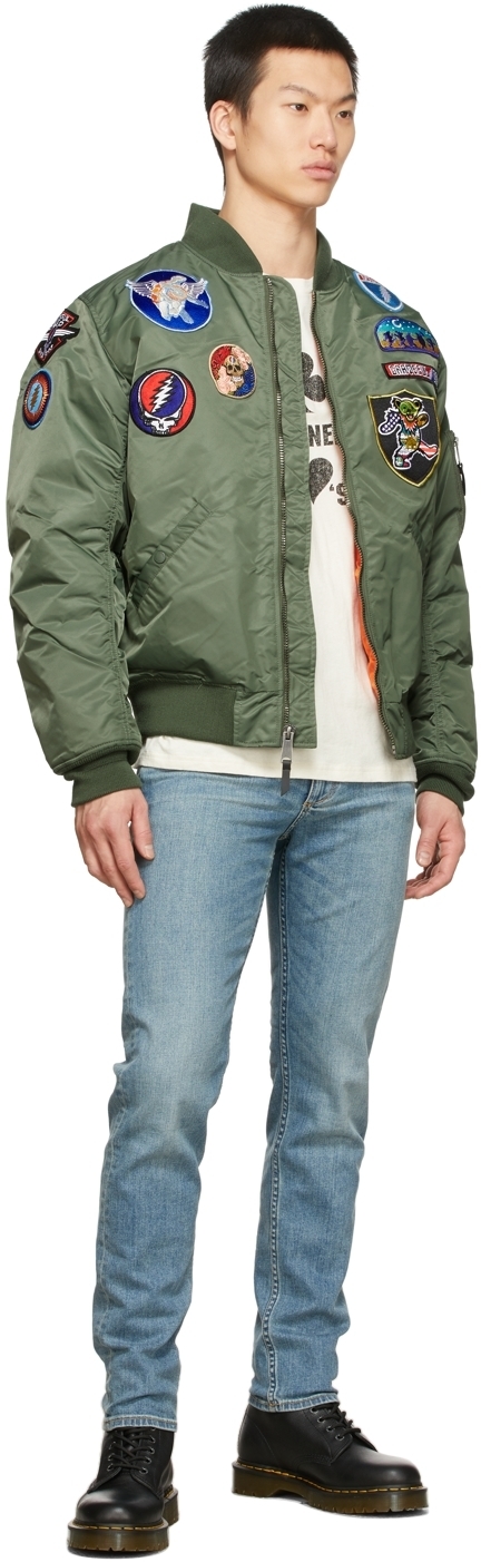 Schott Green Grateful Dead Edition Bomber Jacket Schott