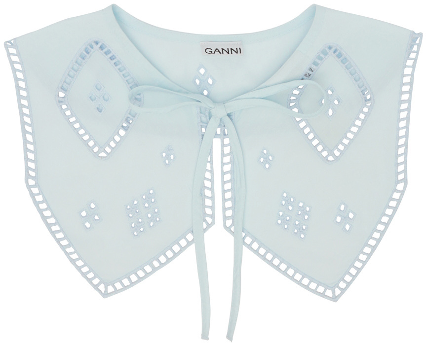 GANNI Blue Detached Collar GANNI