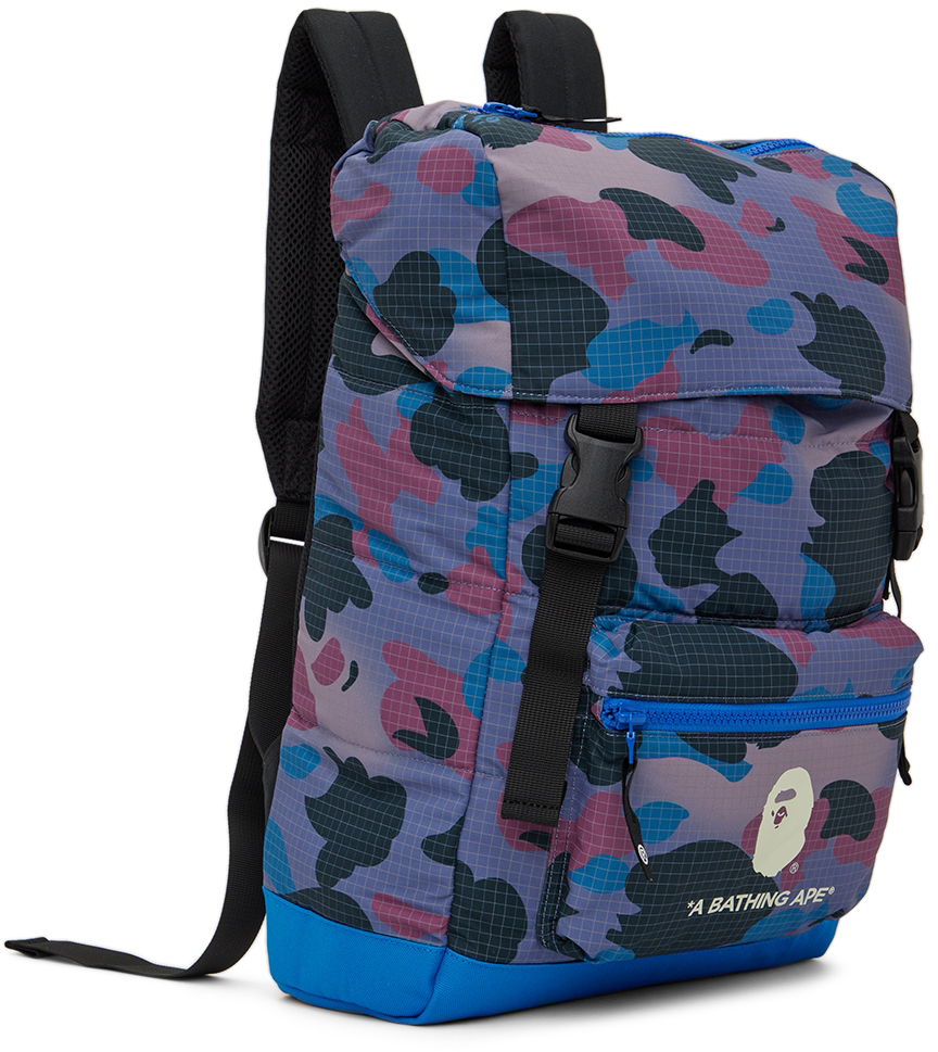 BAPE Kids Purple Camo Backpack A Bathing Ape