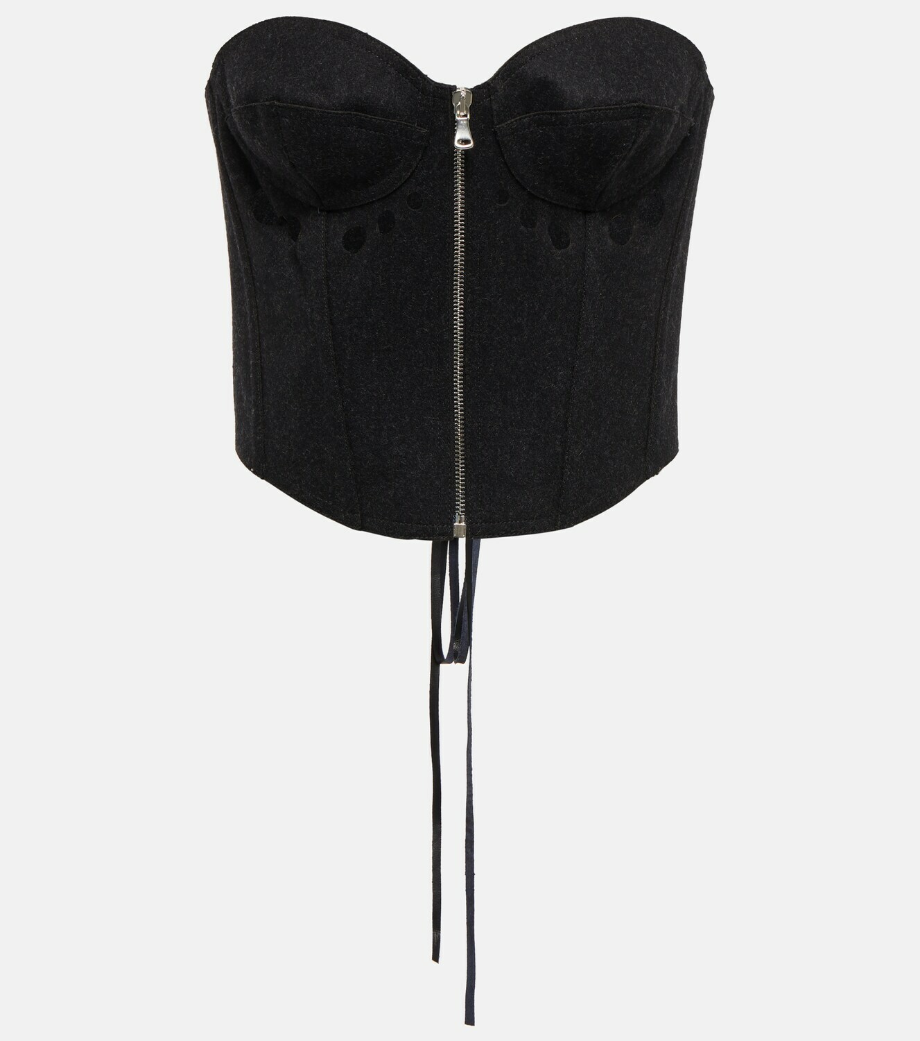 Jean Paul Gaultier - Cropped felted bustier Jean Paul Gaultier