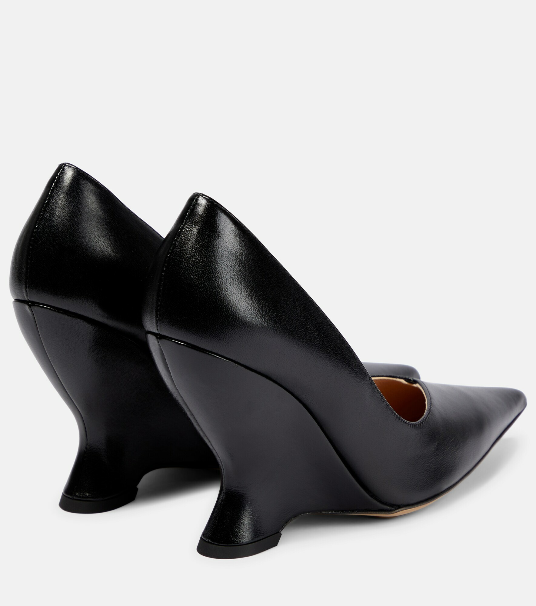Bottega Veneta - Leather wedge pumps Bottega Veneta