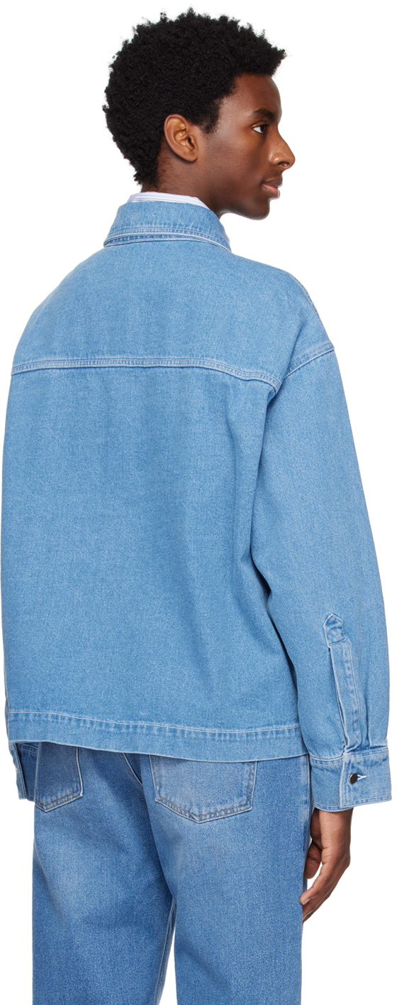 mfpen Blue Cut Off Denim Jacket mfpen
