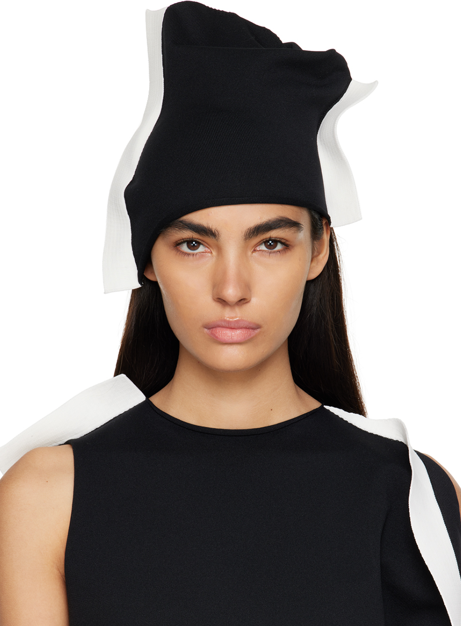 Issey Miyake Black & White Rim Beanie Issey Miyake Men