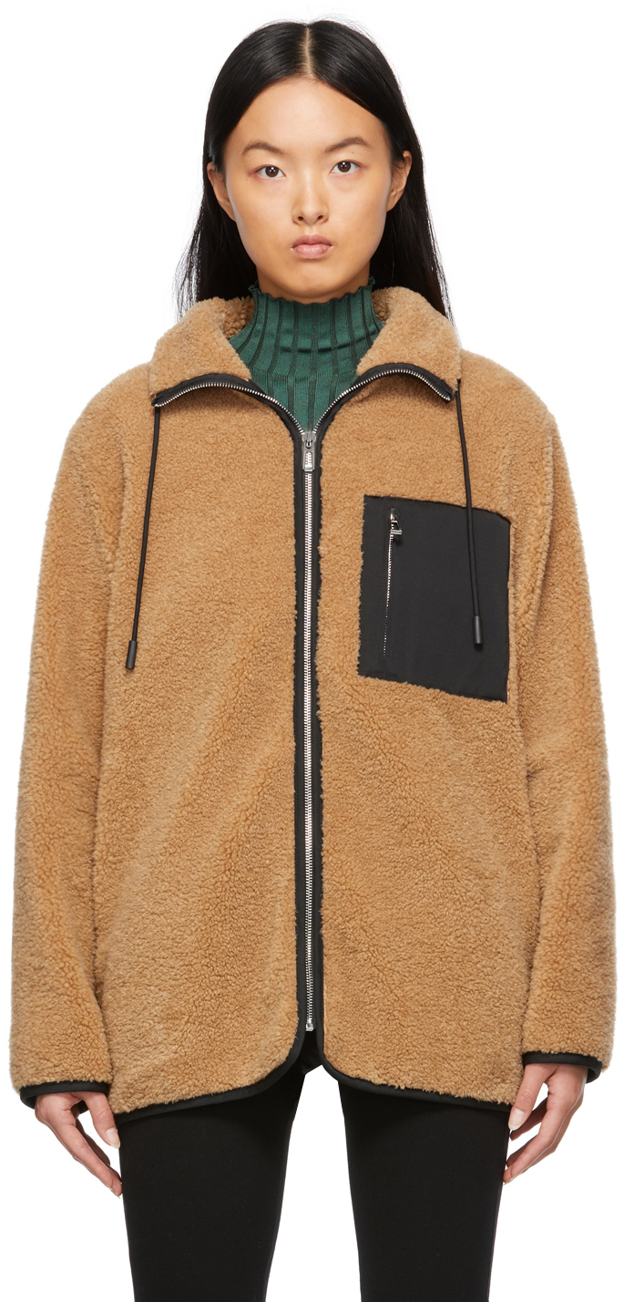 Hugo Beige Fleece Fylie Jacket Hugo Boss