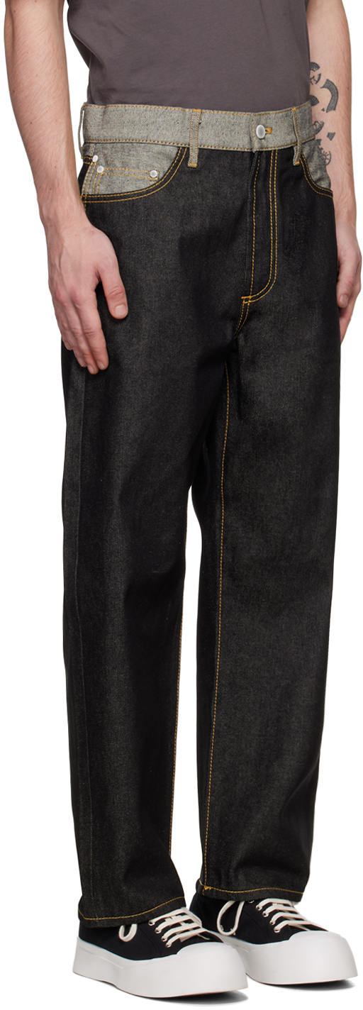 SUNNEI Black Contrast Stitching Jeans Sunnei