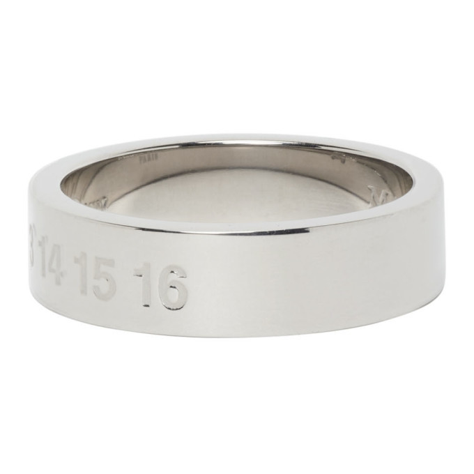 Maison Margiela Silver Logo Ring Maison Margiela