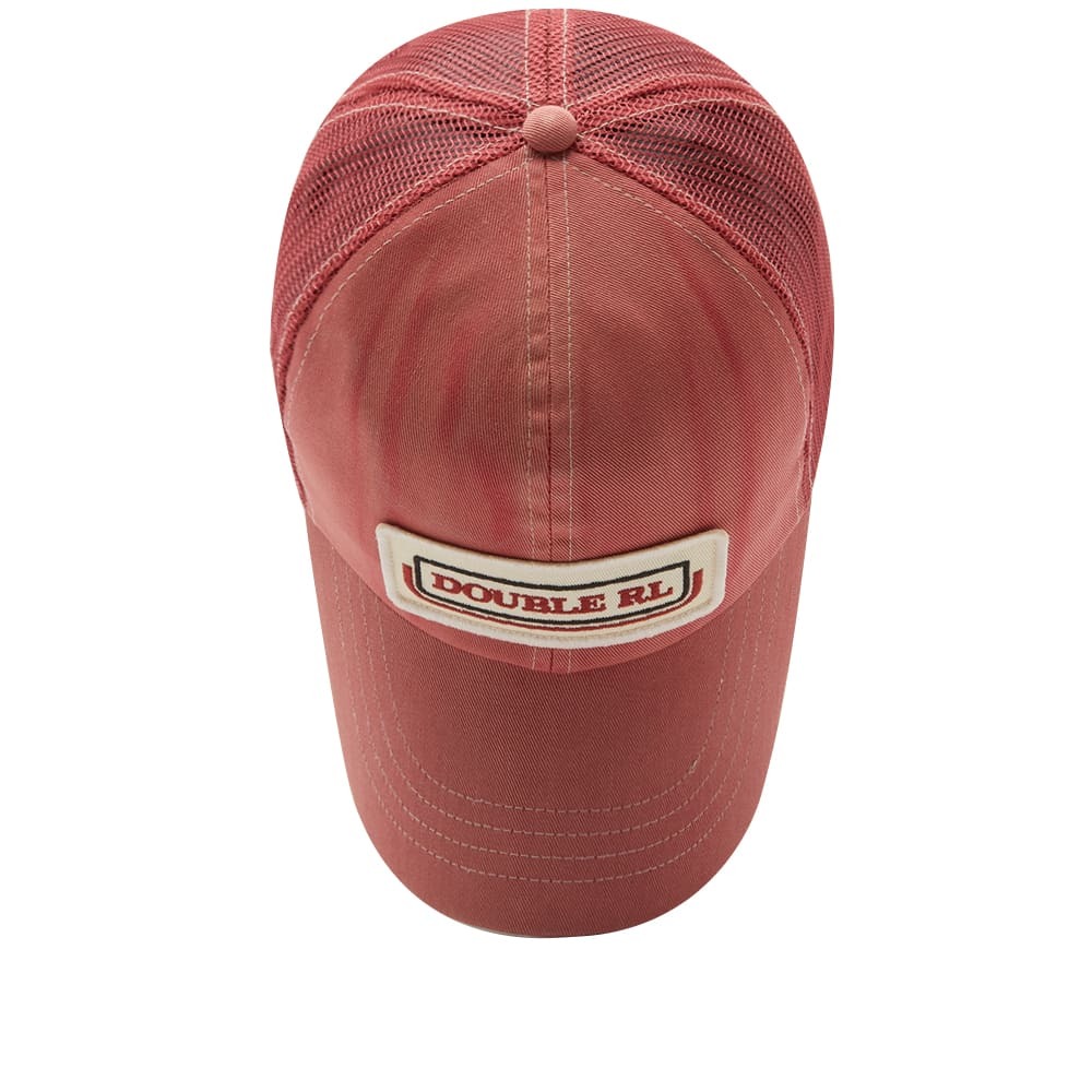 RRL Men's Mesh Logo Trucker Hat in Faded Red RRL