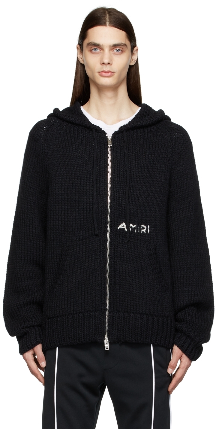 AMIRI Black Chunky Zip-Up Hoodie Amiri