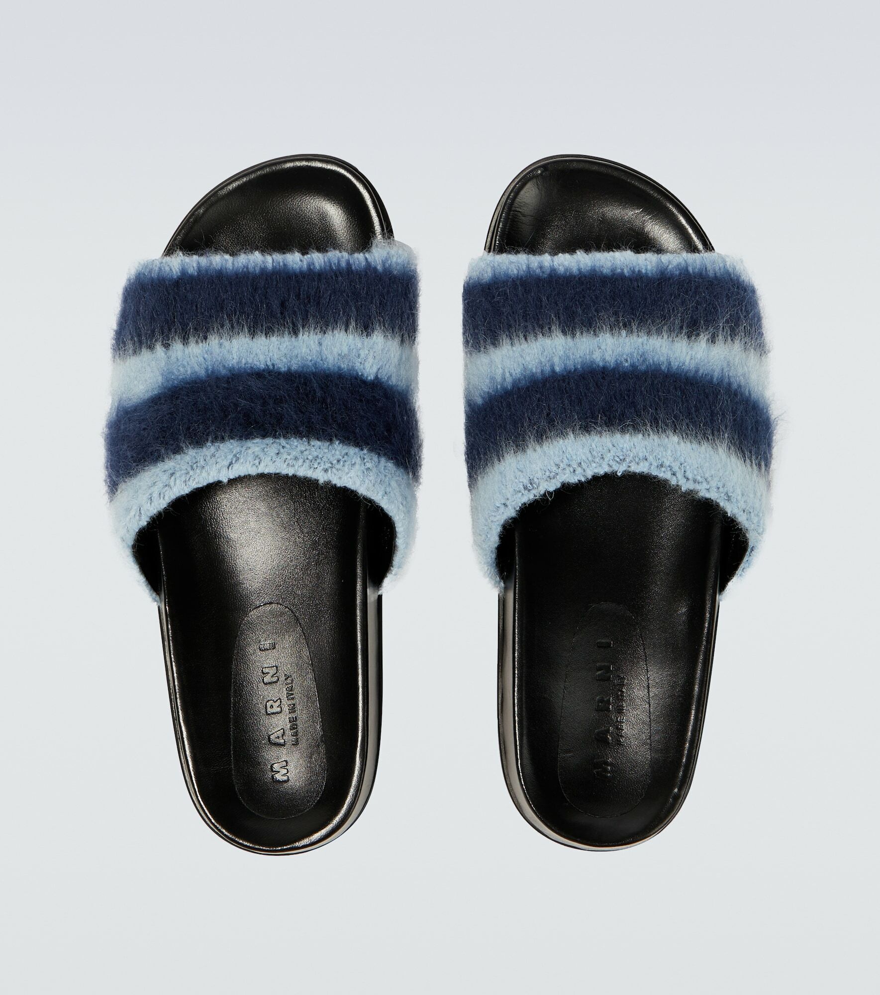 Marni - Fussbett striped slides Marni