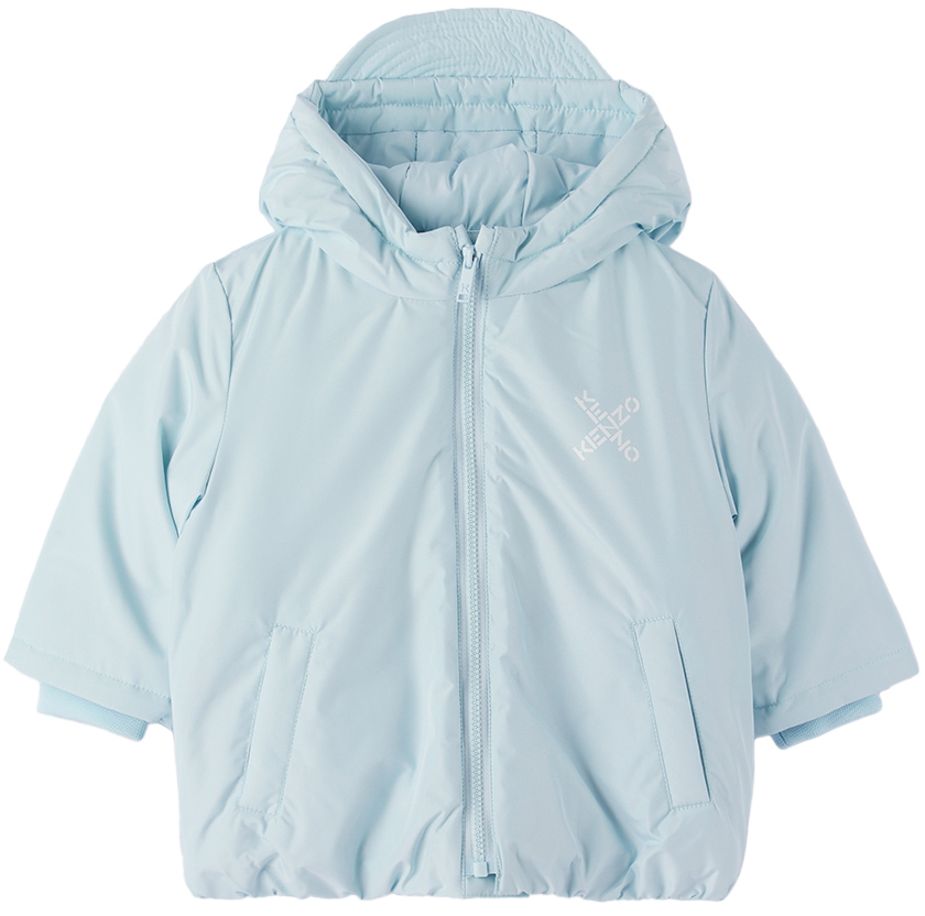 Kenzo Kids Blue Hooded Jacket Kenzo