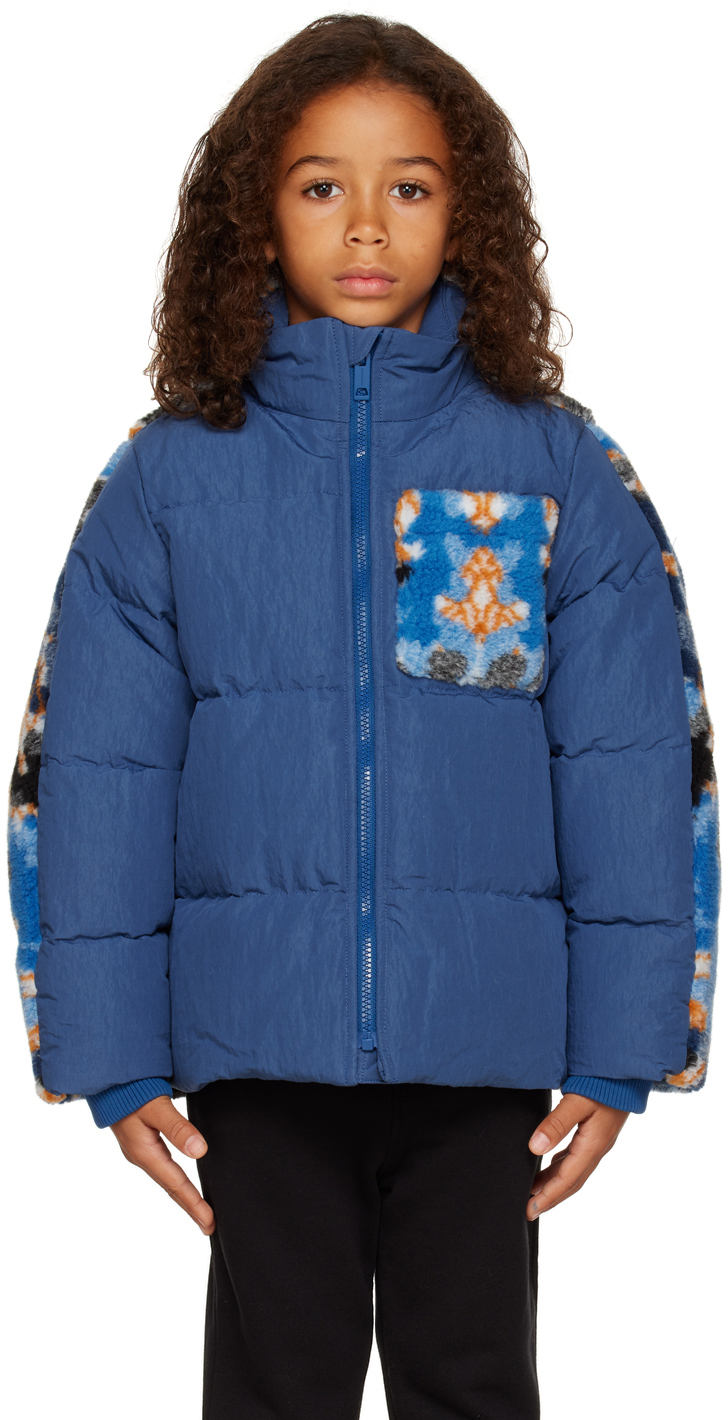 Burberry Kids Blue Naylor Down Jacket Burberry