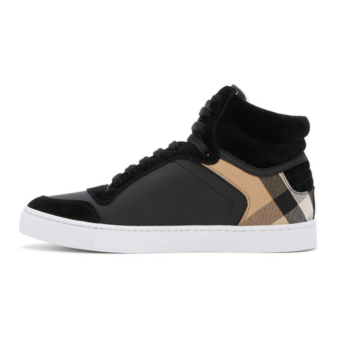 Burberry Black House Check Reeth High-Top Sneakers Burberry