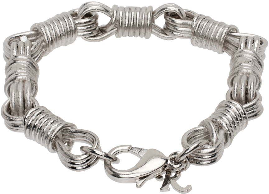Raf Simons Silver Wrapped Chain Bracelet Raf Simons